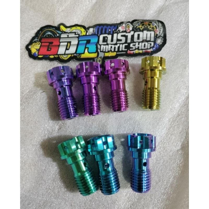 Jual Baut banjo kaliper selang rem titanium gr 5 drat kasar dan drat halus | Shopee Indonesia