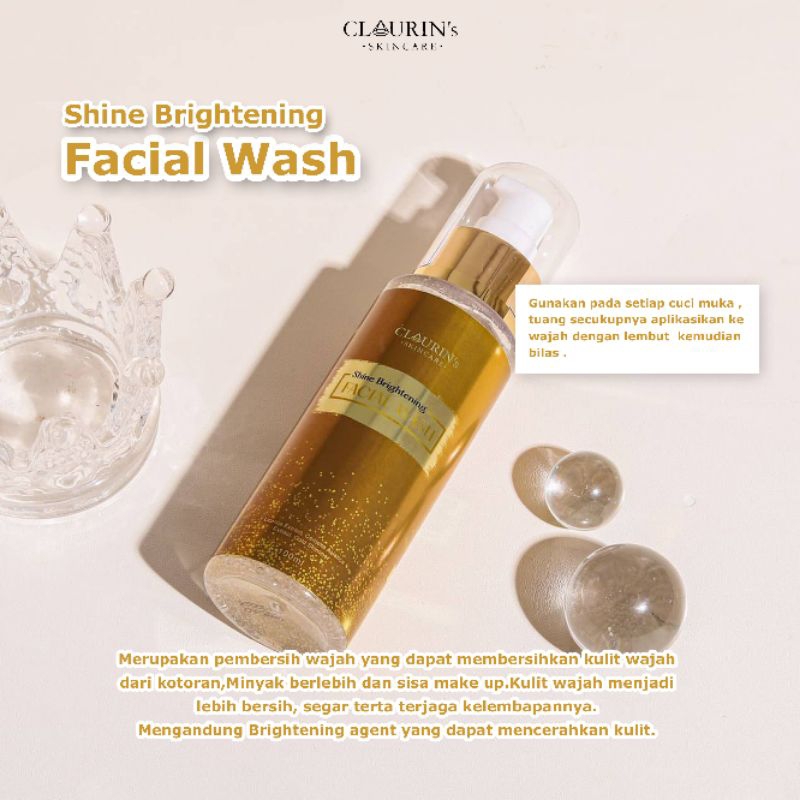 Jual CLAURINS SHINE BRIGHTENING FACIAL WASH 100 ML | Shopee Indonesia