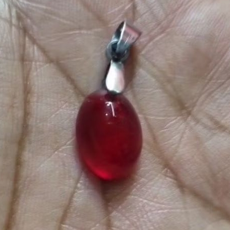 Jual LIONTIN MATA MERAH BESI PUTIH ANTI KARAT | Shopee Indonesia