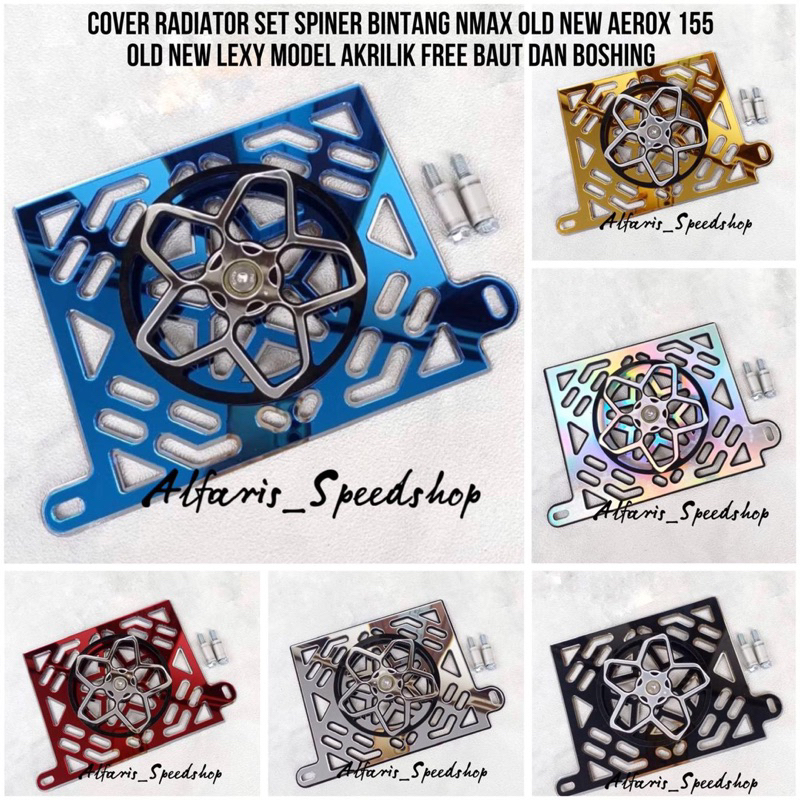 Jual COVER RADIATOR SET SPINNER BINTANG AKRILIK NMAX OLD NEW AEROX OLD ...