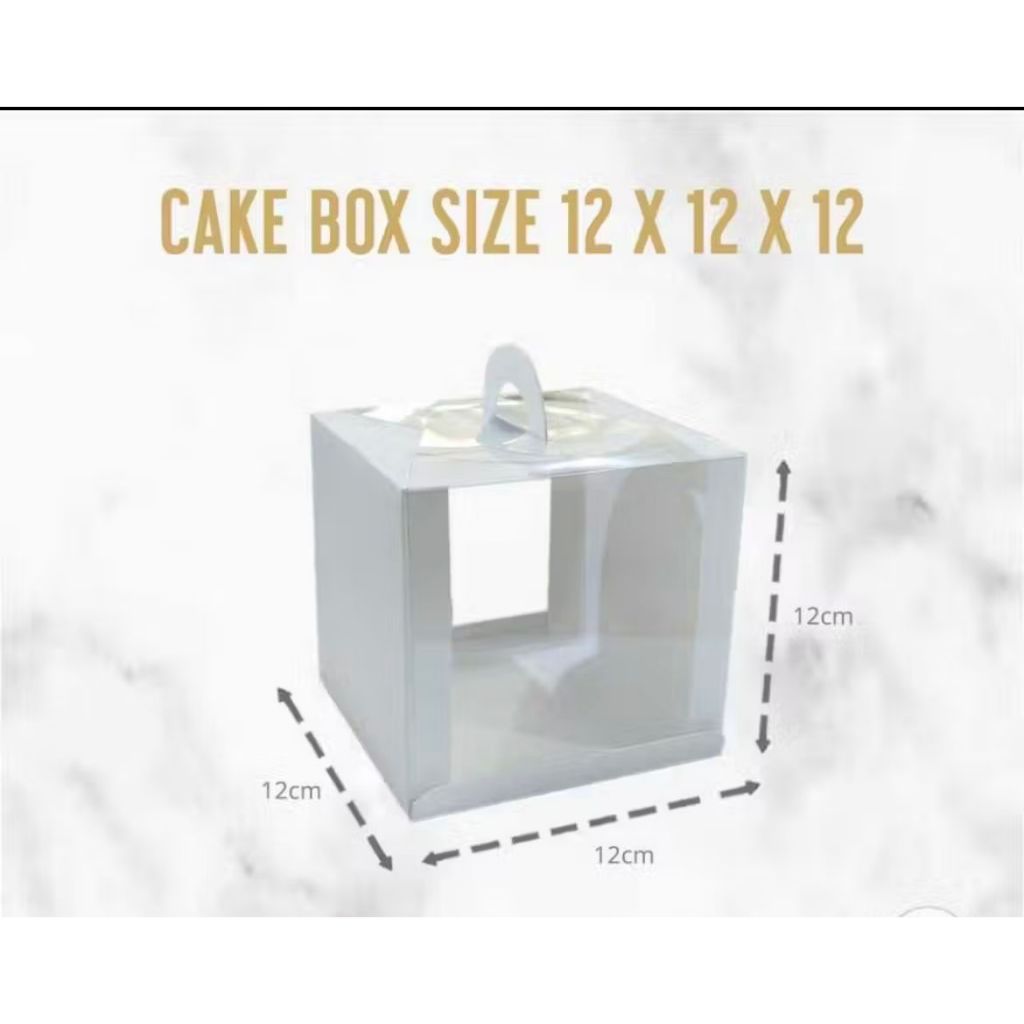 Jual Cake Box Mika 12x12x12 / kotak 2slice cake / kotak Window mini ...