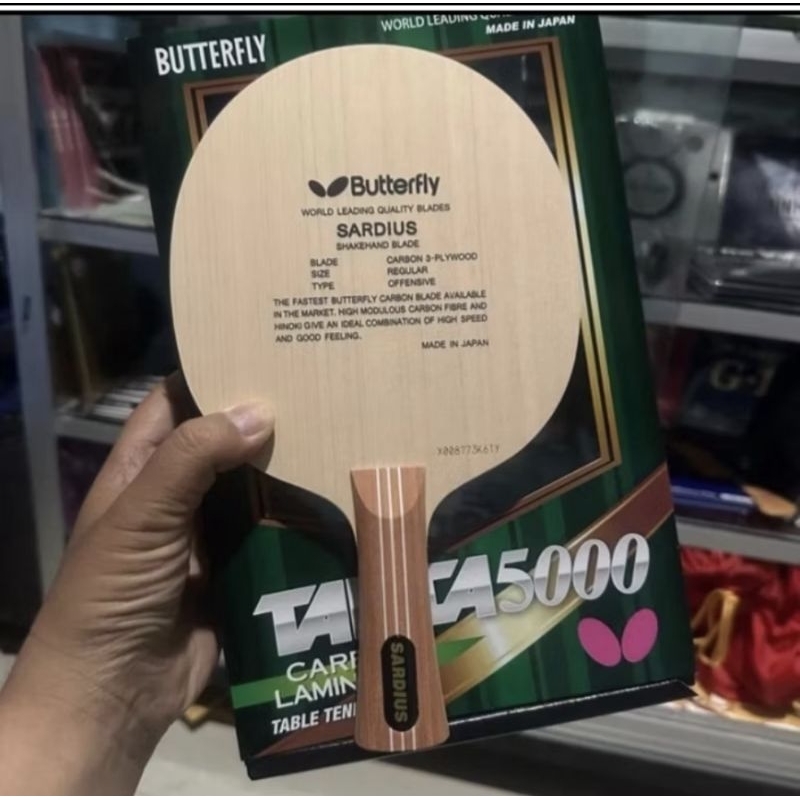 Jual Kayu Bat Tenis Meja Pingpong Butterfly Sardius FL | Shopee Indonesia