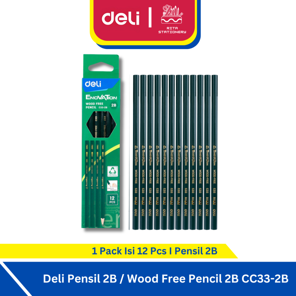 Jual Deli Pensil 2B Isi 12 Pencil Setara Fabel Castell - CC33-2B ...