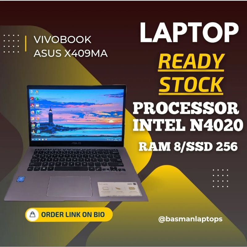 Jual Laptop Asus Vivobook A409M Keyboard Nyala Ram 8 GB Pakai SSD Small ...
