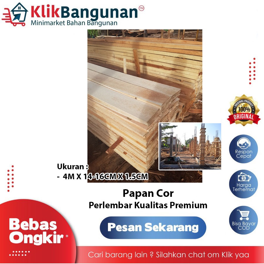 Jual PAPAN COR PERLEMBAR / KAYU COR KUALITAS PREMIUM | Shopee Indonesia