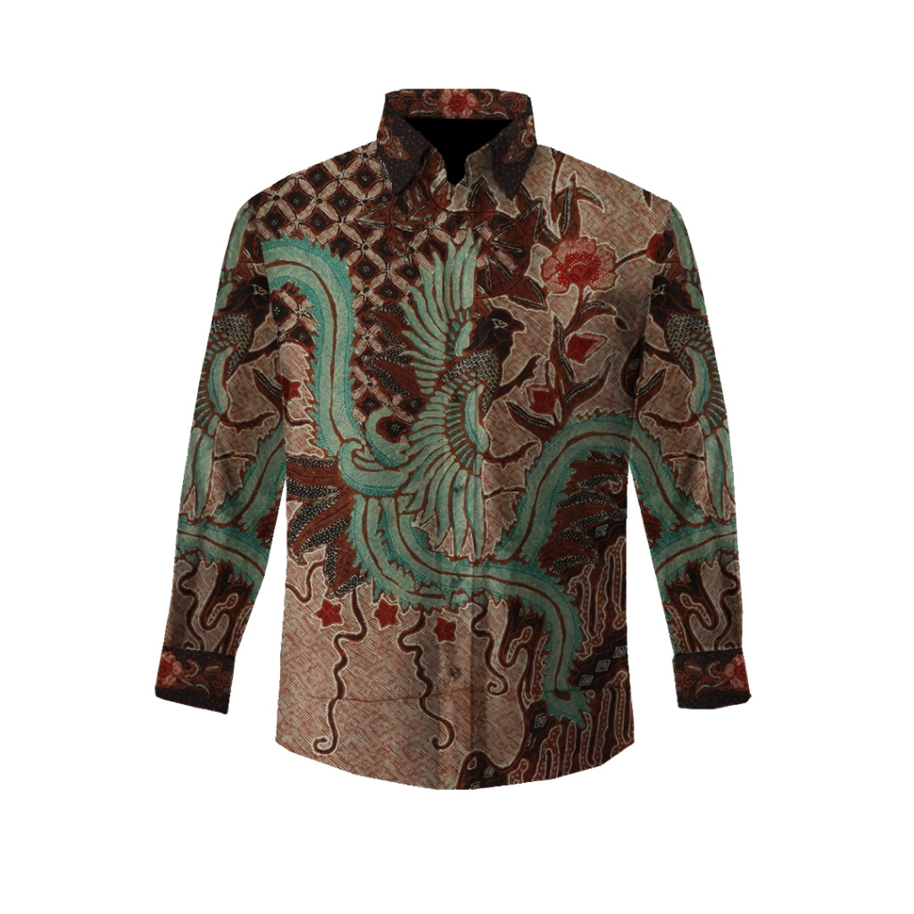 Jual Kain Batik Tulis Asli Tanahan Pola Kemeja Pria Premium Sutra ATBM ...