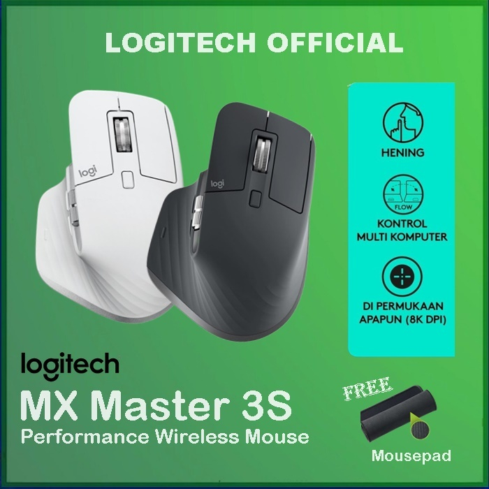 Jual Logitech MX Master 3S Wireless Bluetooth Mouse MX Master 3 S ...