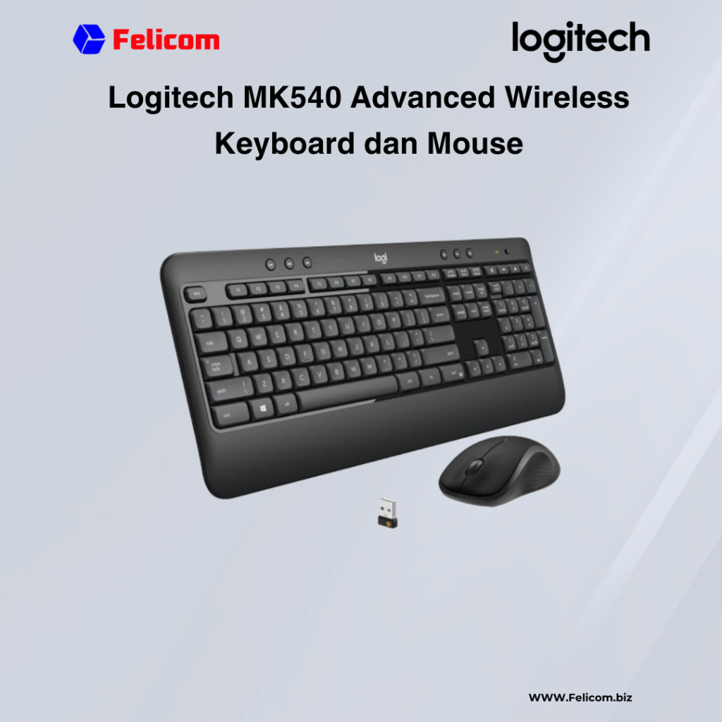 Jual Logitech MK540 Advanced Wireless Keyboard dan Mouse Combo untuk ...