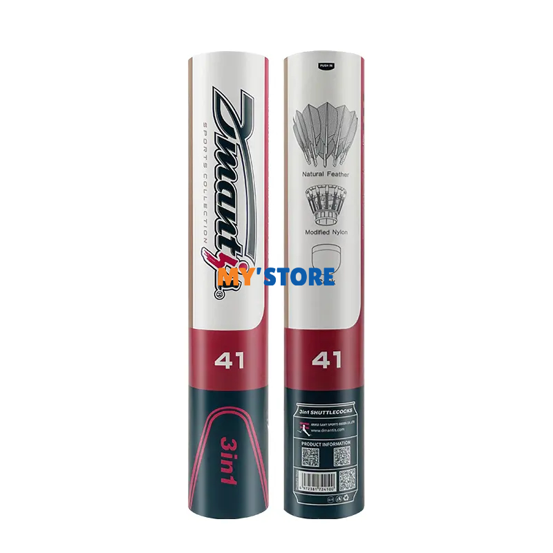 Jual Shuttlecock 3 in 1 Dmantis D41 Awet Bulu Asli Nylon Stabil Kuat ...