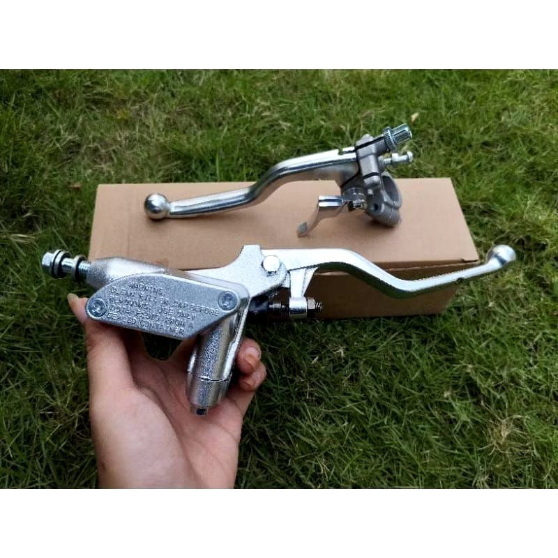 Jual (COD) MASTER REM MODEL KTM TERBARU SET HANDEL KOPLING WARNA SILVER ...