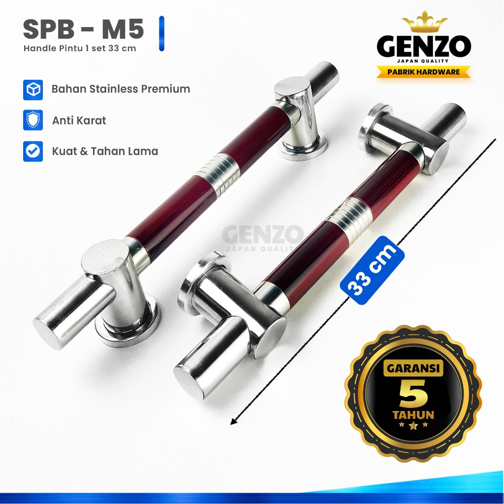 Jual ENZO Handle Pintu Rumah Minimalis Stainless Steel 33 cm Motif ...