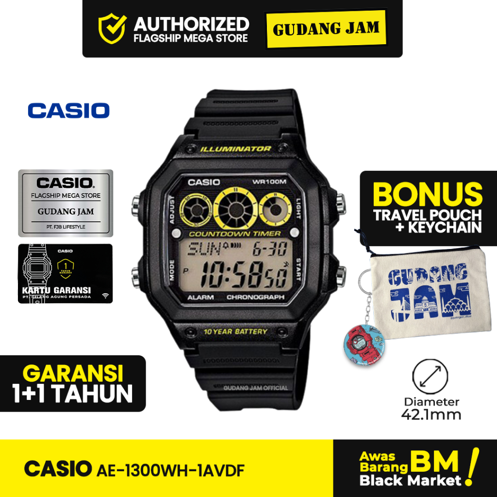 Jual Jam Tangan Casio AE-1300WH-1AVDF AE-1300WH AE-1300 AE1300WH AE 1300WH | Shopee Indonesia
