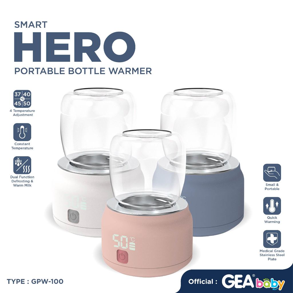 Jual GEA BABY Smart Hero Portable Bottle Warmer GPW-100 Penghangat botol susu Pemanas Asi ...