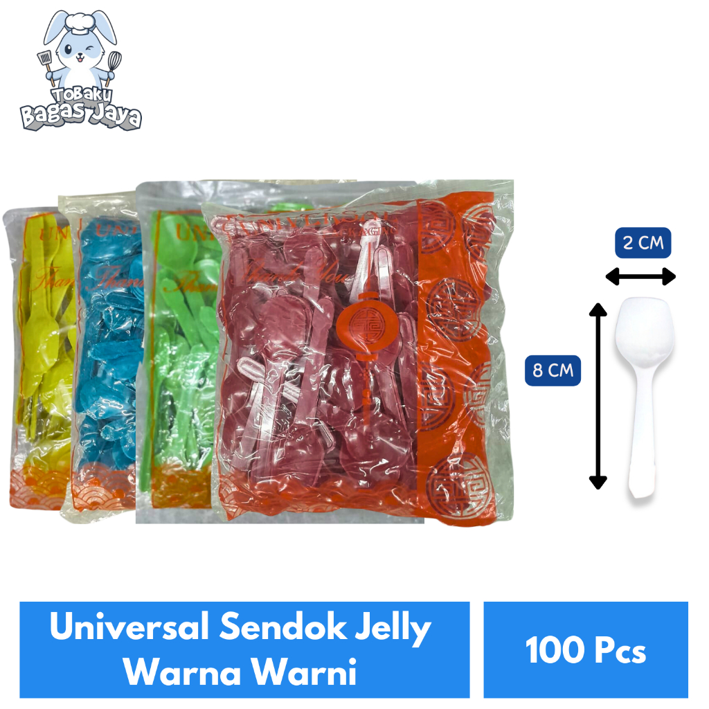 Jual Universal Sendok Jelly Plastik Warna Warni 100 Pcs | Shopee Indonesia