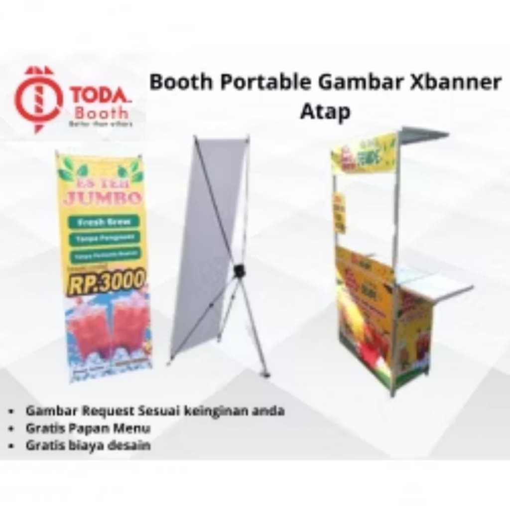 Jual Booth Portable ALUMINIUM / Gambar Xbanner ATAP / Gerobak Lipat ...