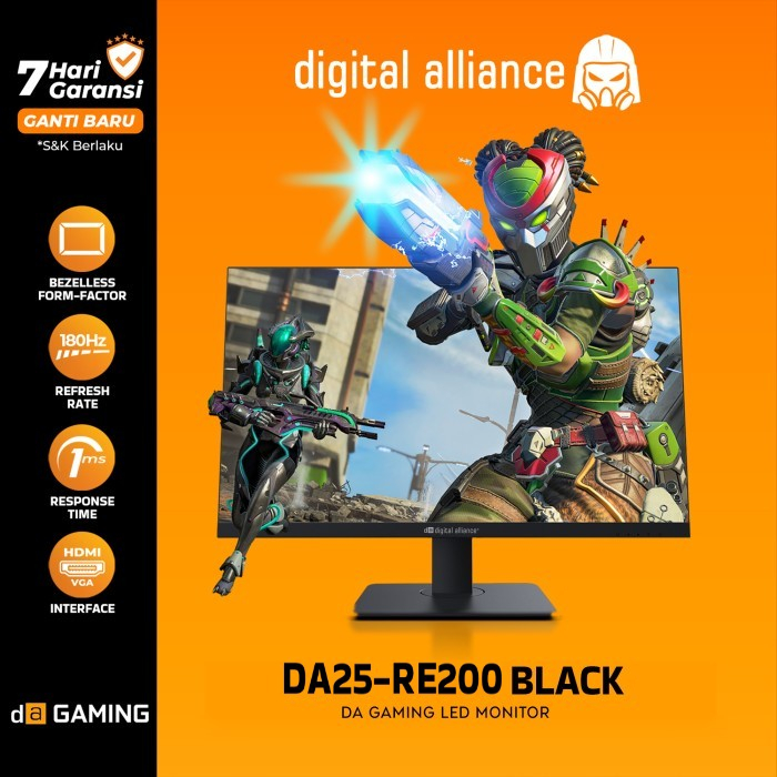 Jual Digital Alliance DA25-RE200 Black 25 Inch Gaming Monitor - FHD IPS ...