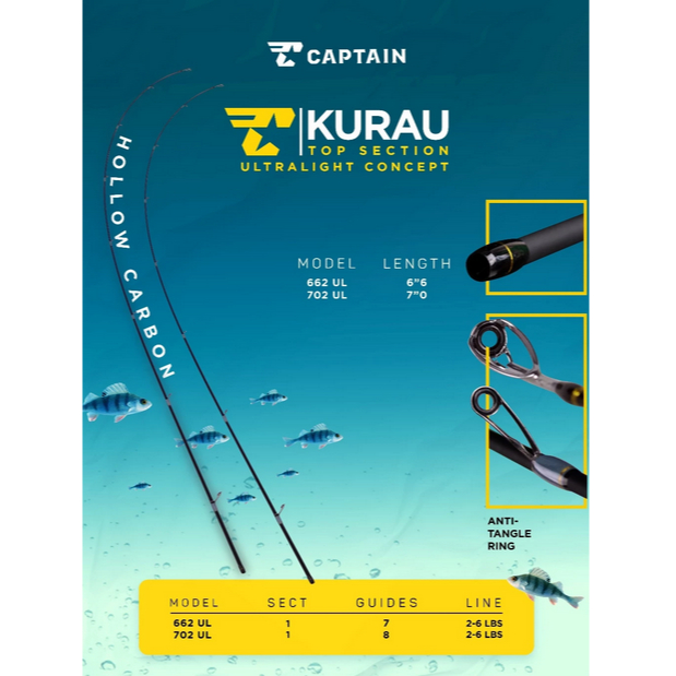 Jual Ujung Jorang Captain Kurau 662/702-Top Section Ultra Light ...
