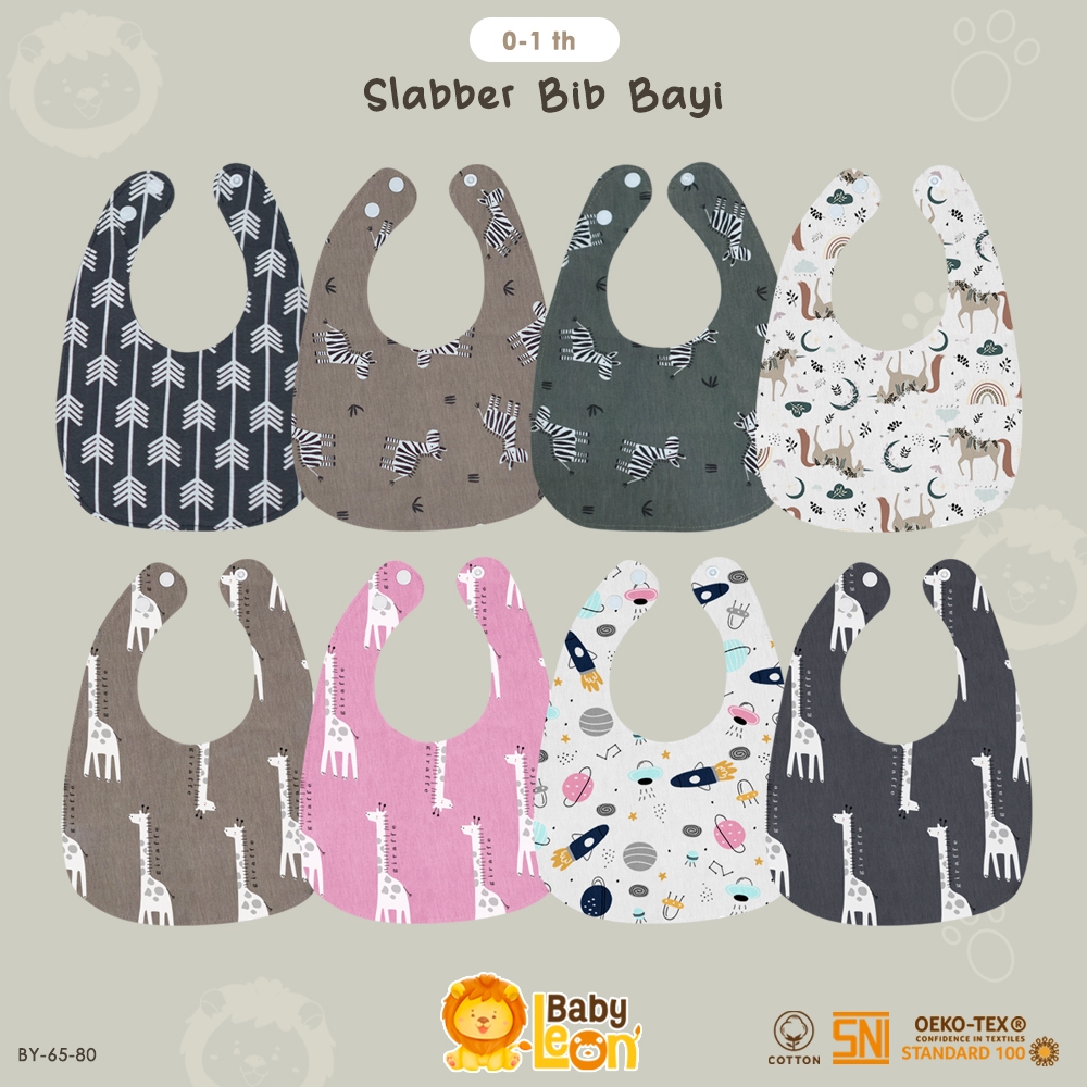 Jual Slaber Bayi BABY LEON BY-65-80 Clemek Bibs Apron Bayi Celemek Lucu ...