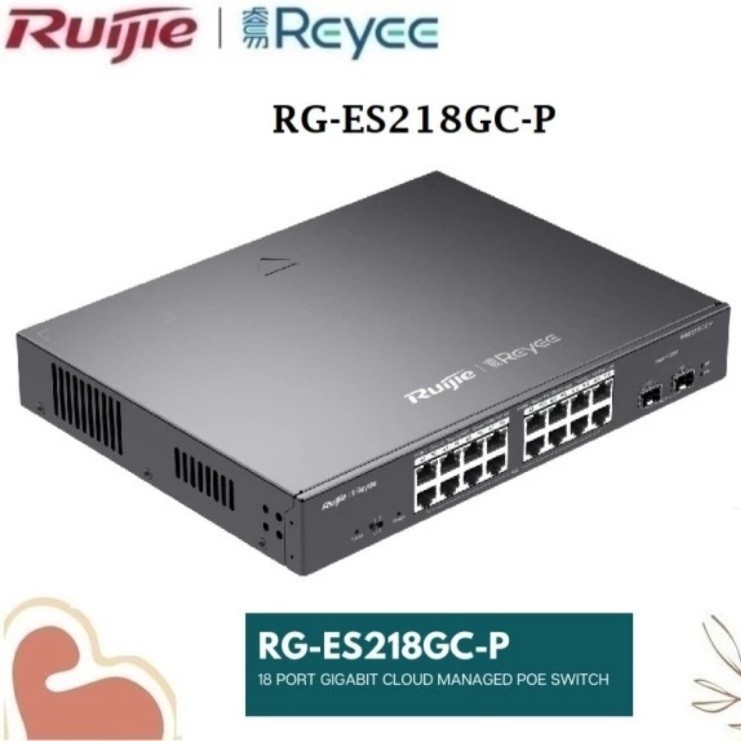 Jual Ruijie RG-ES218GC-P , 16 Port Gigabit + 2 SFP Smart POE + Switch 240W | Shopee Indonesia