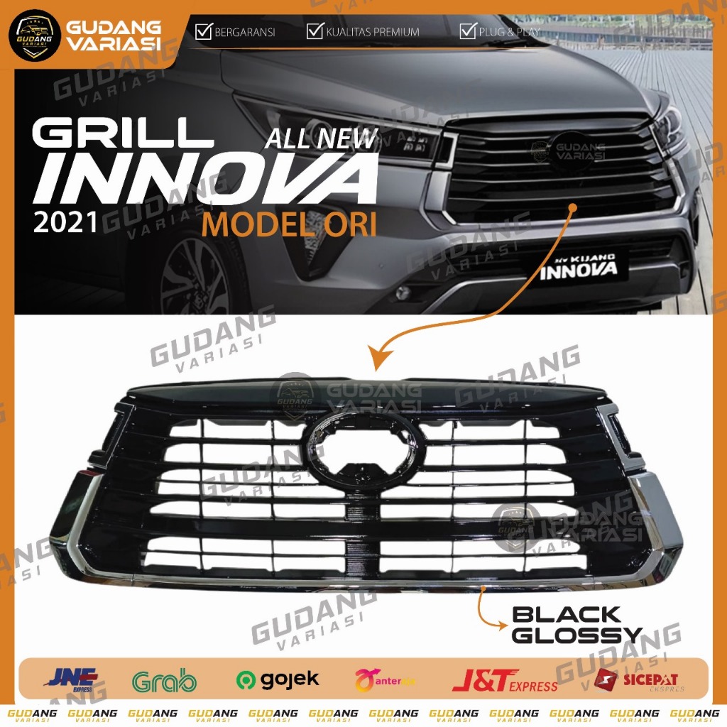 Jual Grill Innova Reborn 2021 - 2024 Model Ori Hitam Glosy | Shopee ...
