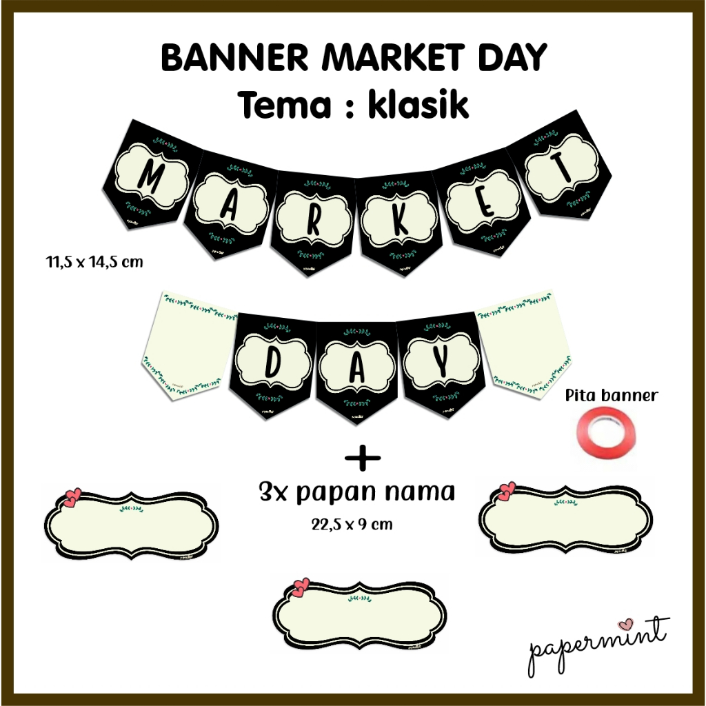 Jual BANNER MARKET DAY tema KLASIK | Shopee Indonesia