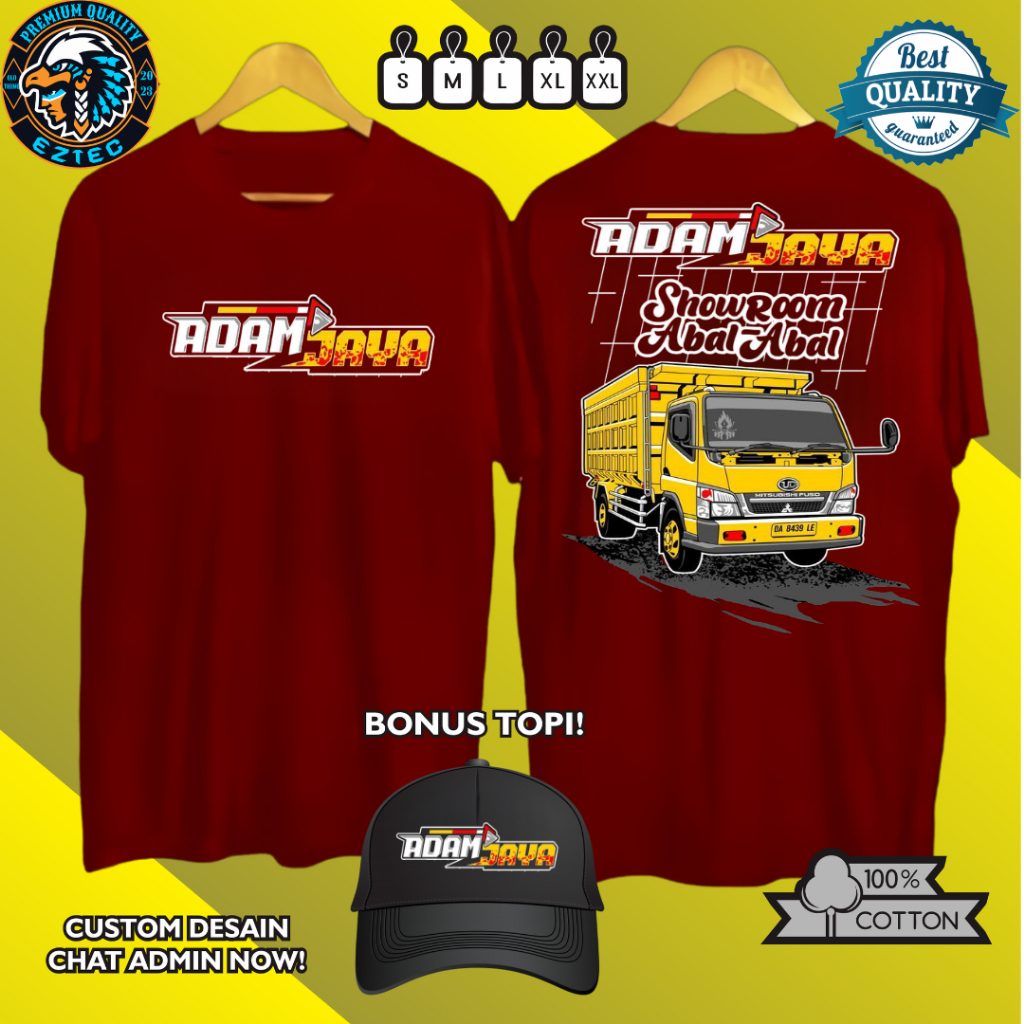 Jual KAOS DESAIN SABLON TRUCK KEREN ADAM JAYA SHOWROOM ABAL ABAL BISA CUSTOM DESAIN KEREN BONUS ...