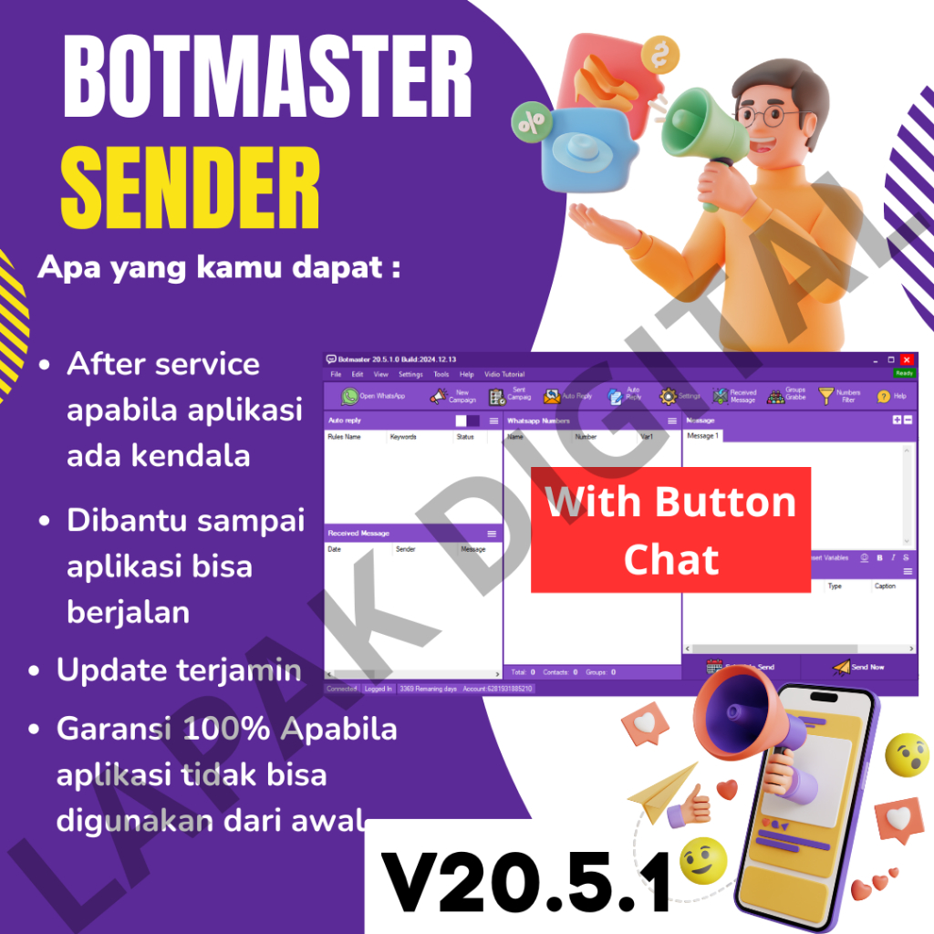 Jual Software Botmaster Message Sender Tools | Shopee Indonesia