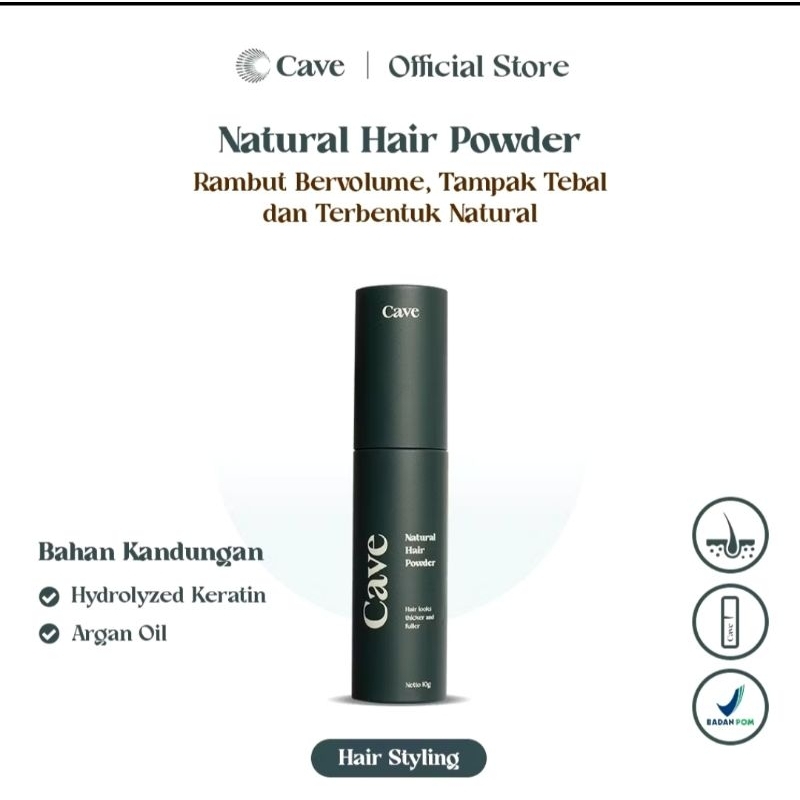 Jual Cave Natural Hair Powder 10 gr - Bedak Styling Rambut Pria Membuat ...