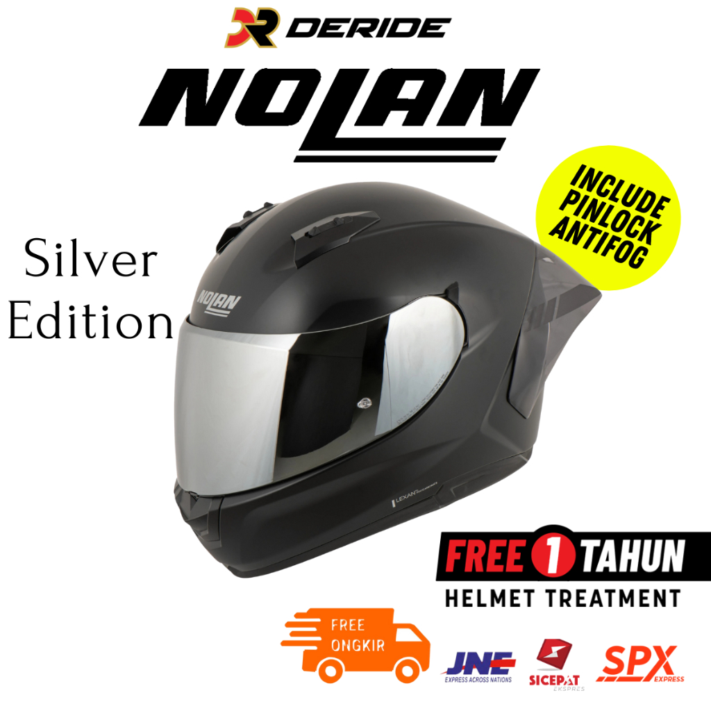 Jual Nolan N60.6 Sport Silver Edition 018 Helm Full Face Silver Visor SNI ECE Original N606 N60 ...
