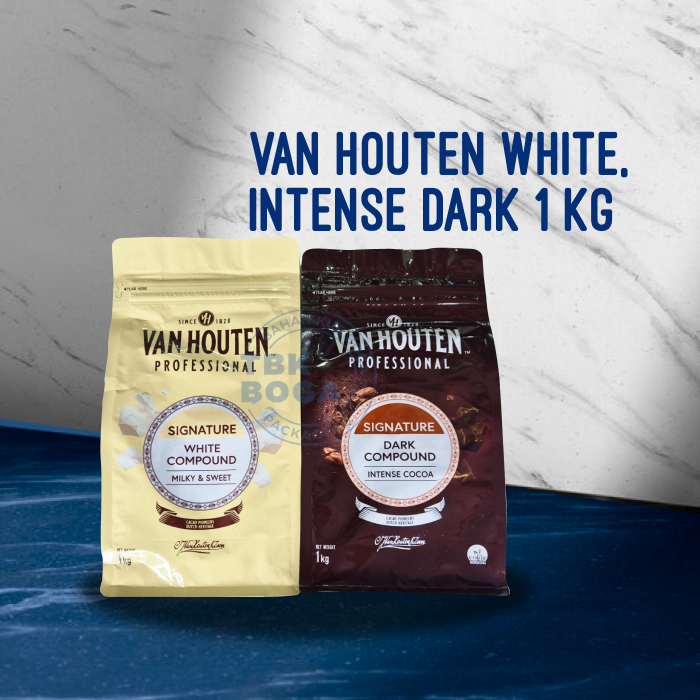 Jual Van Houten 1 Kg ( Dark, White, Milk ) Intense Putih Coklat Choco Chip Coin Compound DCC ...