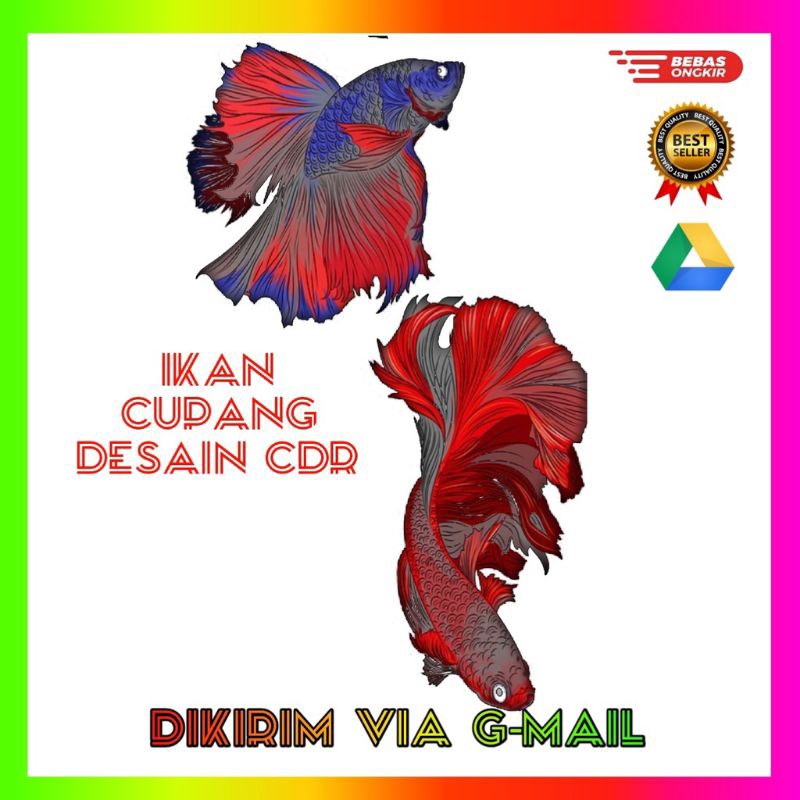 Jual Ikan Cupang Vector Art For Coreldraw - Desain Ikan Cupang - CDR ...