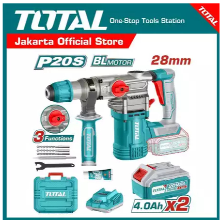 Jual Mesin Bor Rotary Hammer Cordless 28mm TOTAL TRHLI202882 | Shopee Indonesia