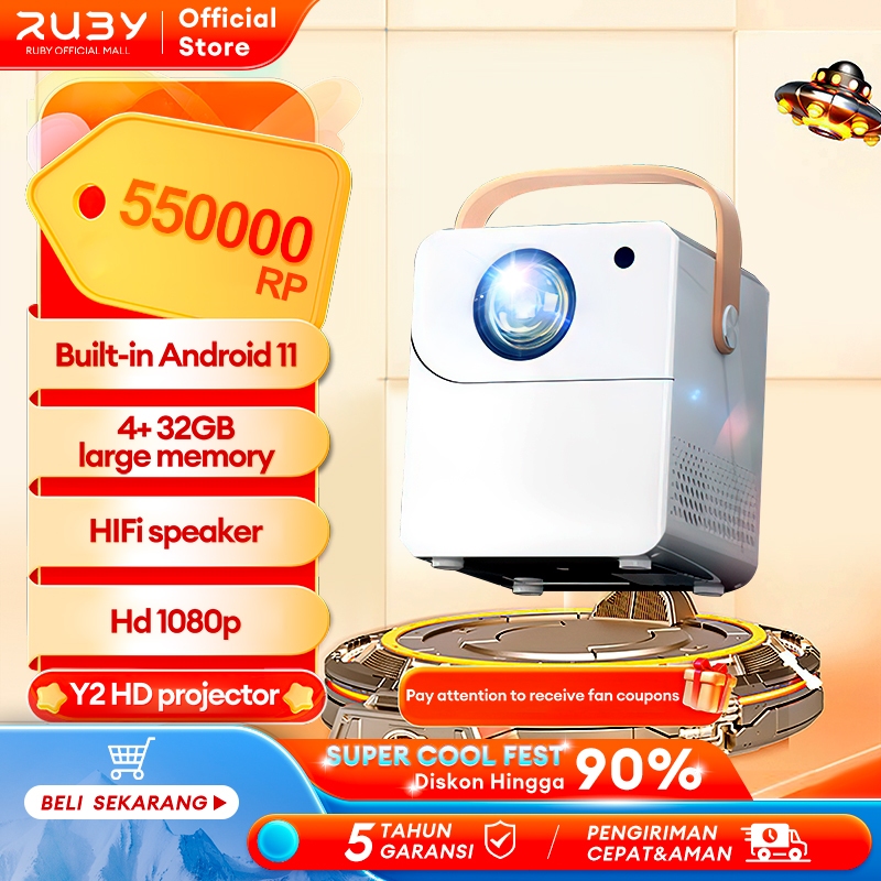 Jual Proyektor Mini T2 Android TV 1080P Smart Projector 6000 Lumen ...