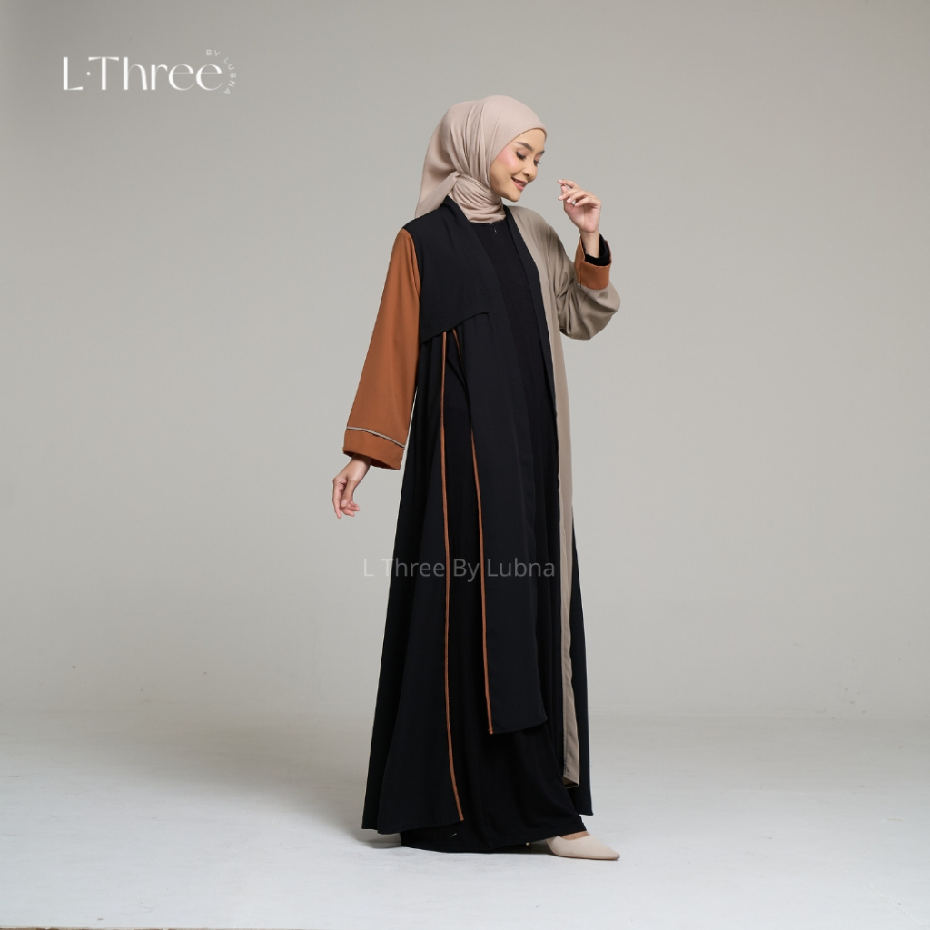 Jual Kaima Outer Abaya Muslim Wanita Outer Lthree By Lubna Simple ...