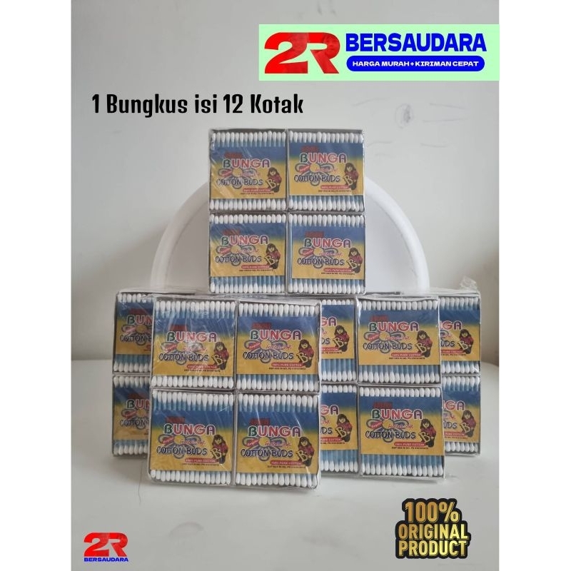 Jual Bunga Cotton Buds Kantong Isi 12 Kotak (Korek Telinga) | Shopee ...