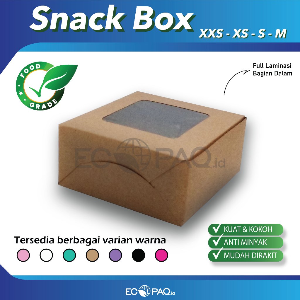 Jual Snack Box - Kotak Kue - Dus Donat- LAMINASI | Shopee Indonesia