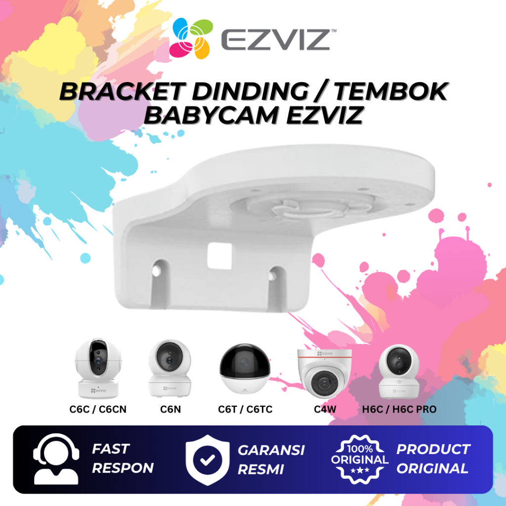 Jual BRACKET EZVIZ C6N/H6C/C6C/C6T/C4W WALLMOUNT BREKET BRAKET TEMBOK ...