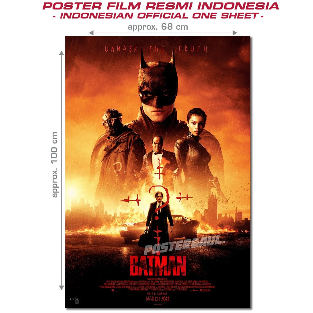 Jual Poster Film THE BATMAN (2022) - original Indonesian regular one ...