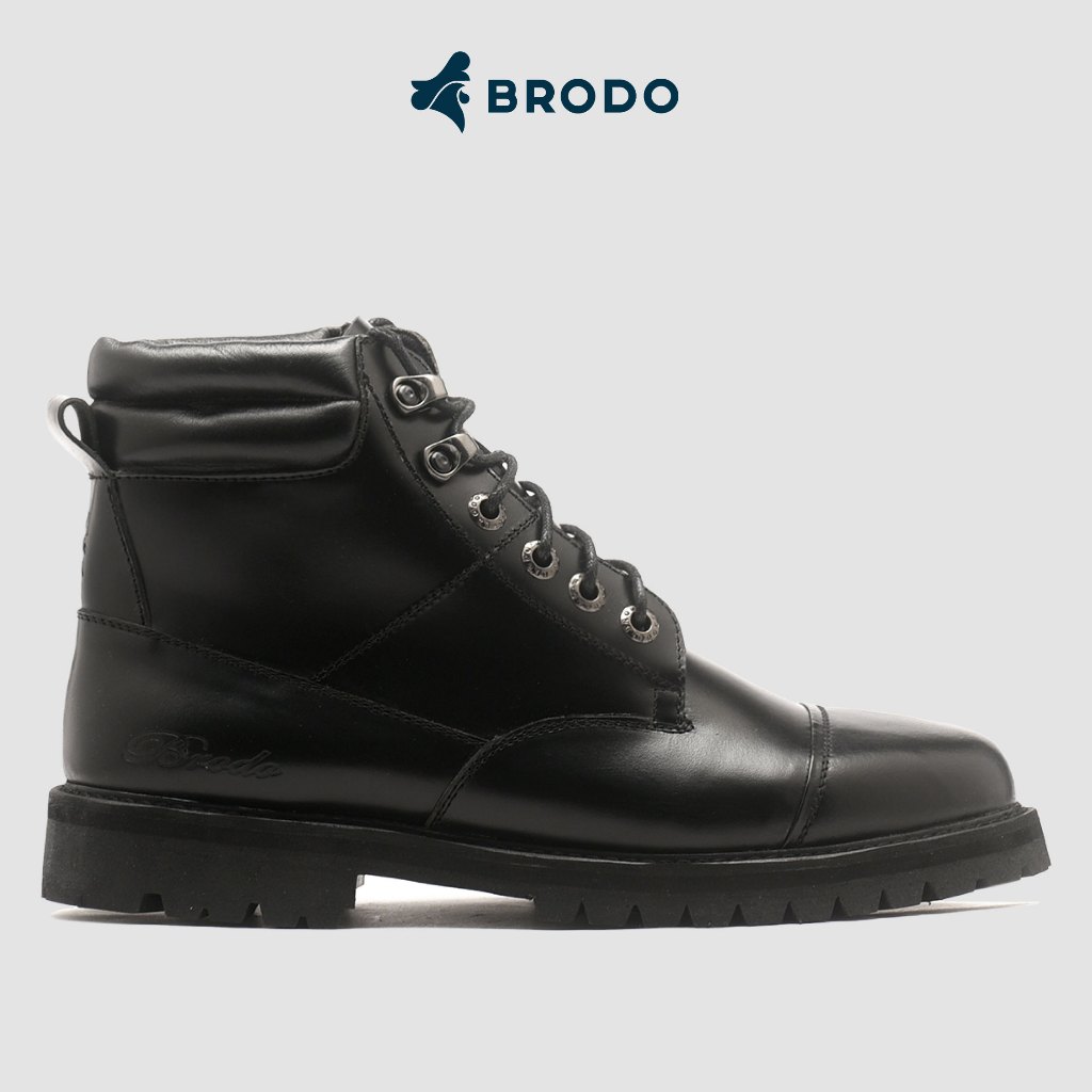 Jual BRODO - Sepatu Cresta Boots Full Black | Shopee Indonesia