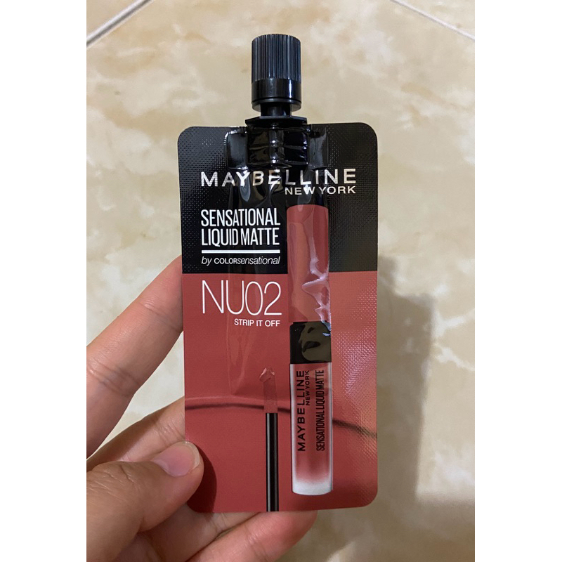 Jual Maybelline Sensational Liquid Matte Lipstick Sachet 2ml | Shopee ...
