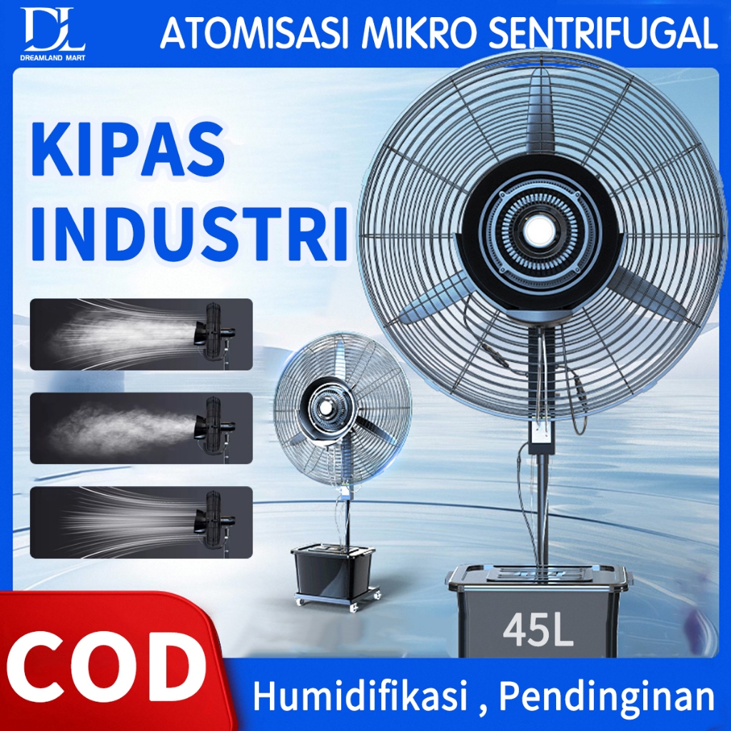 Jual DL Kipas Angin Mist fan 30 Inch / Semprot Air 45Liter fan/Misty ...