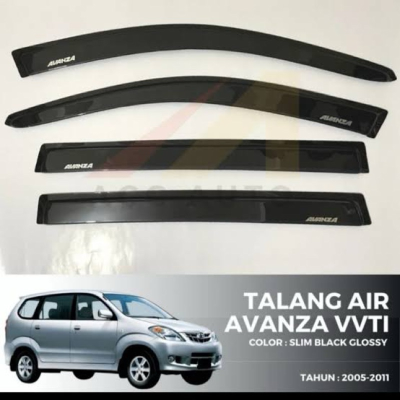 Jual AVANZA NEW VVTI 2006 2008 2010 2011 TALANG AIR SIDE VISOR WINDOW TRIM HITAM SLIM BLACK ...