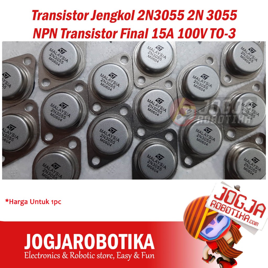 Jual Transistor Jengkol 2N3055 2N 3055 NPN Transistor Final 15A 100V TO ...