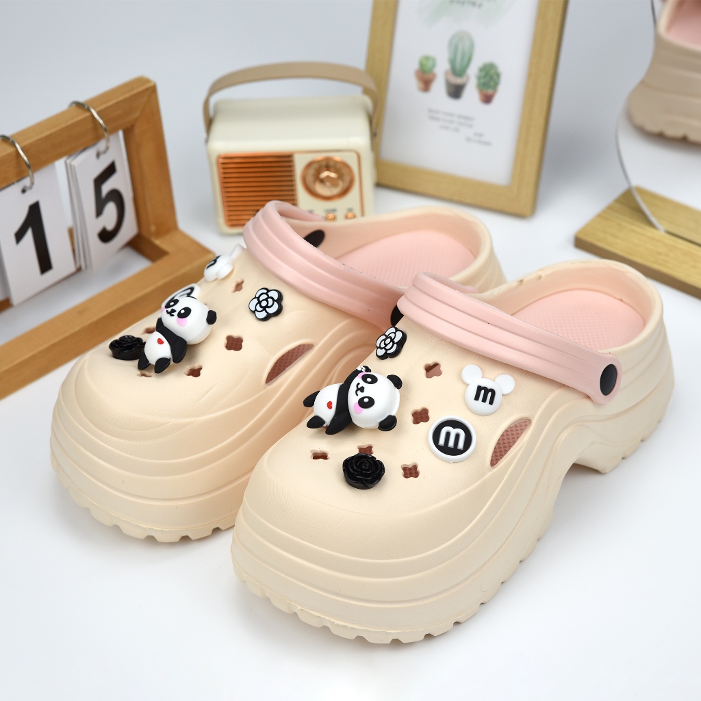 Jual Asali Sandal Wanita Kodok FUJI Permata Platform Classic Tinggi ...