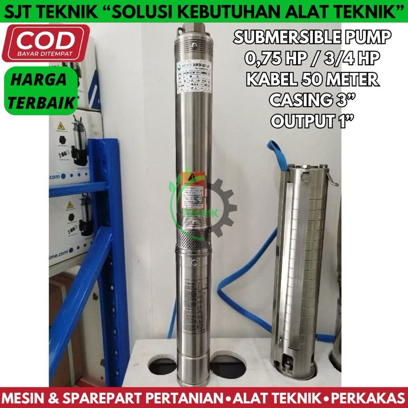 Jual submersible pump pompa satelit reda air celup sumur bor 0.75 hp ...