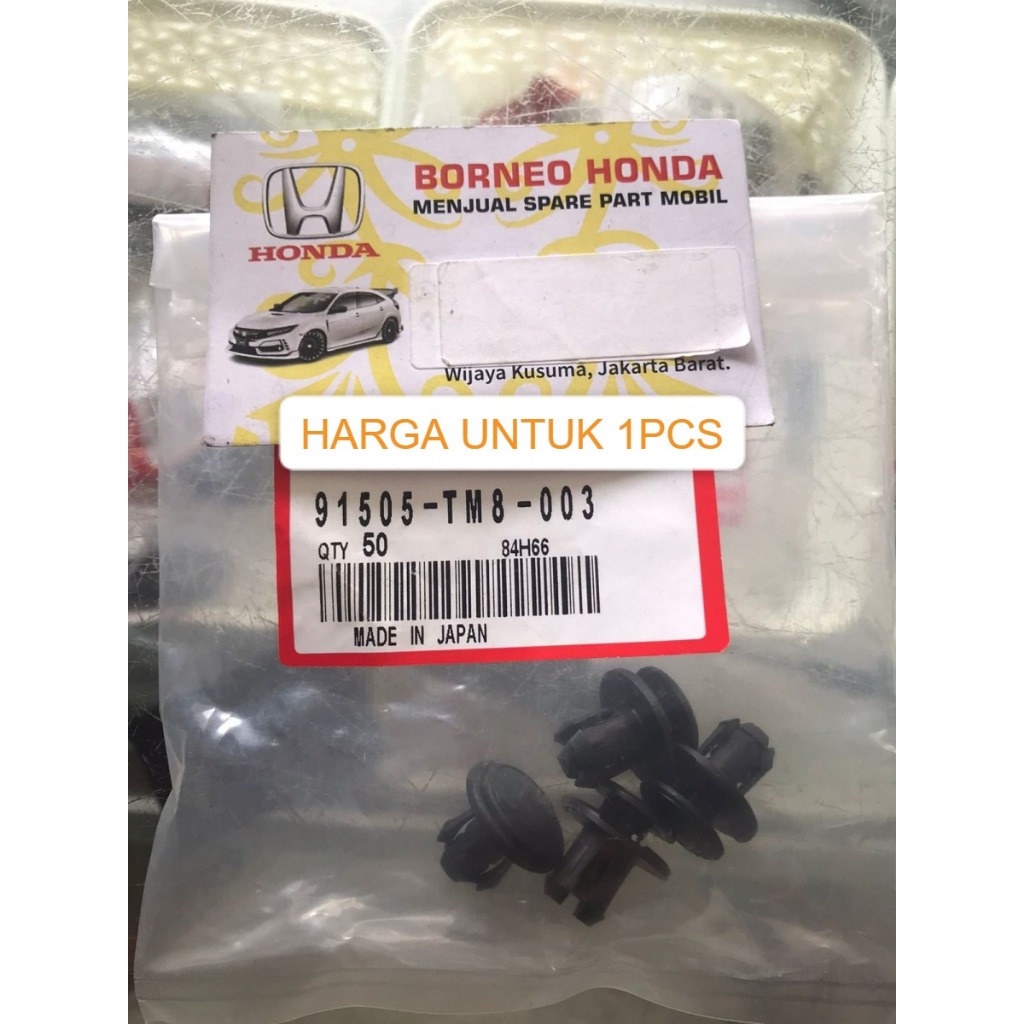 Jual CLIP KANCING BEMPER BUMPER COVER BAWAH MESIN SEMUA MOBIL HONDA JAZZ CITY FREED CIVIC ACCORD ...