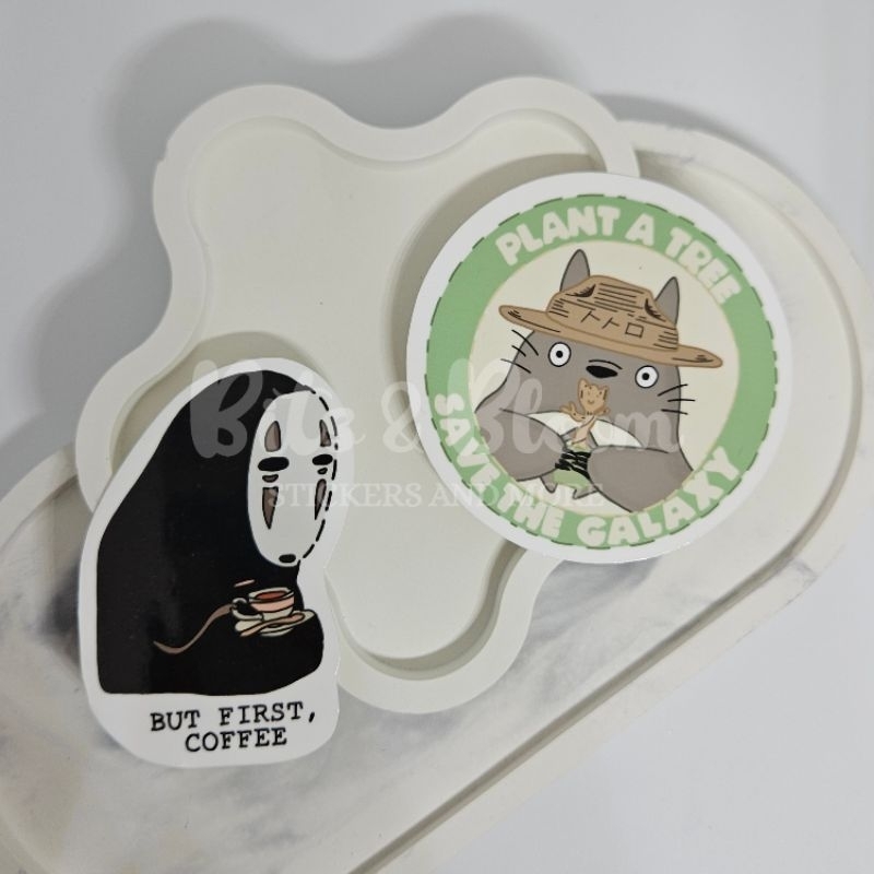 Jual [BnB] Sticker Kartun Ghibli Lucu Aesthetic Vinyl Glossy Anti Air ...