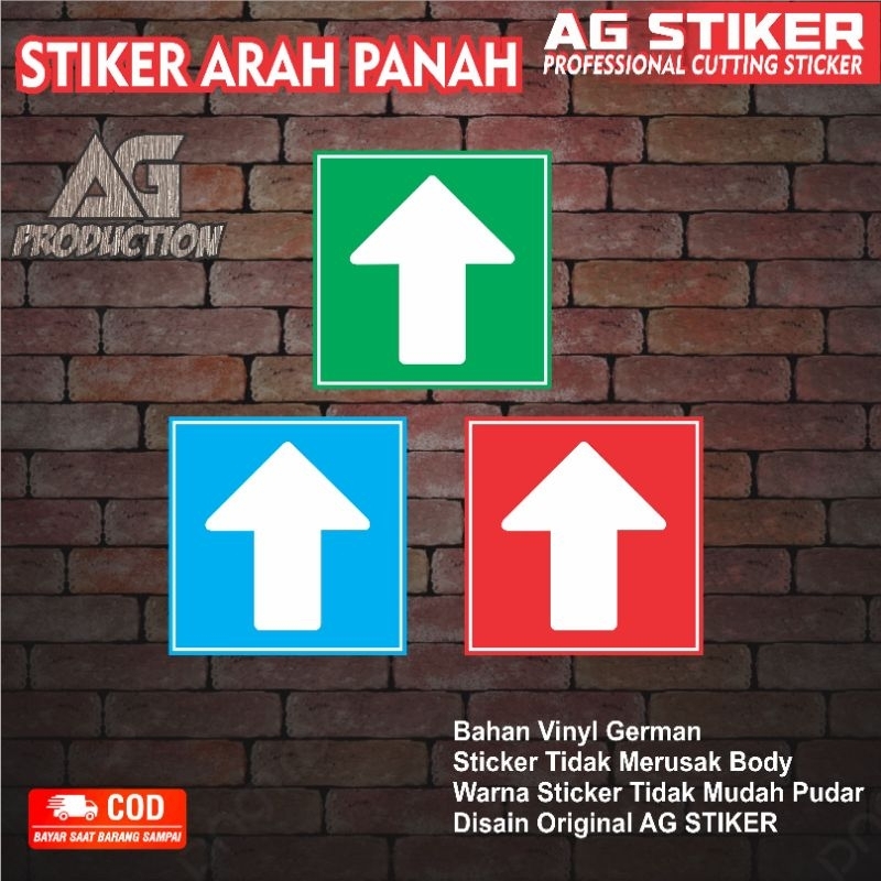Jual STIKER ARAH PANAH STIKER NAIK TURUN TANGGA STIKER ATAS BAWAH ...