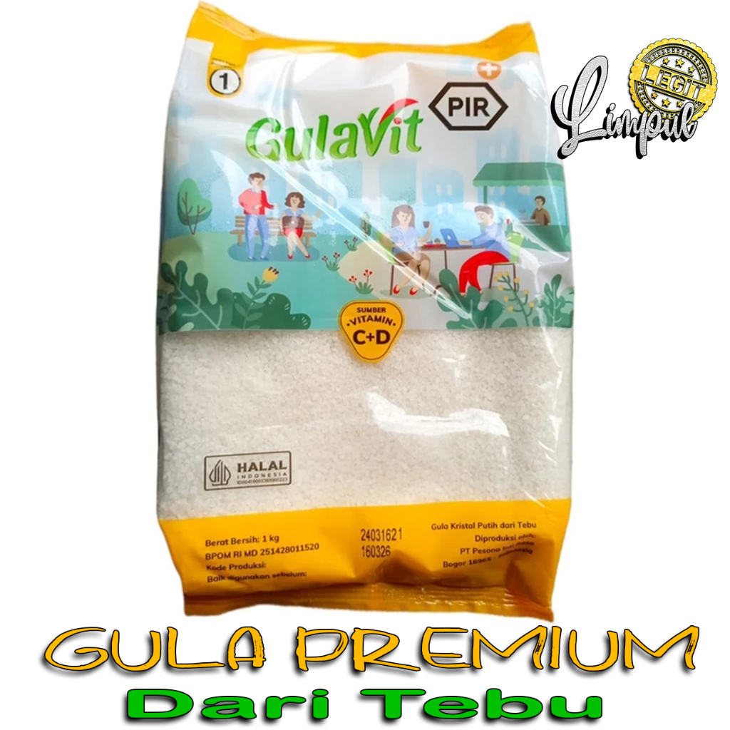 Jual PROMO Gula Pasir Premium Gulavit 1kg | Sembako Murah | Vitamin C+D ...
