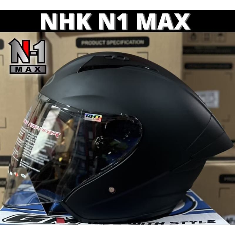 Jual NHK n-1 max solid helm half face NHK 100% original SNI | Shopee ...